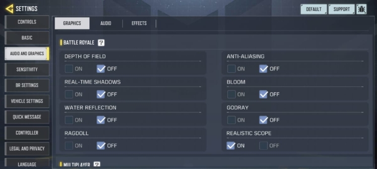 Call of Duty Mobile Best settings for Max FPS