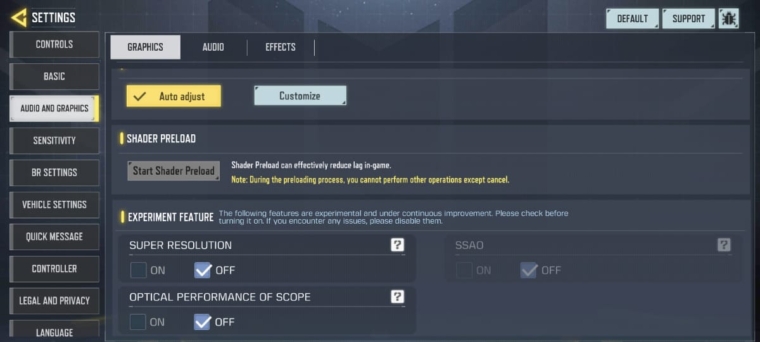 Call of Duty Mobile Best settings for Max FPS