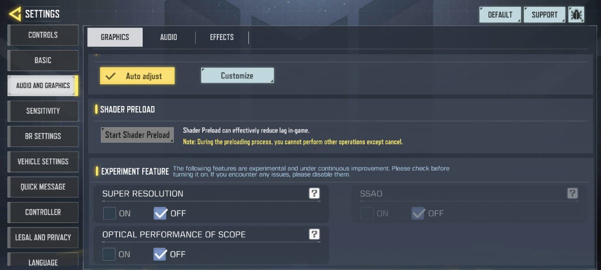 Call of Duty Mobile Best settings for Max FPS