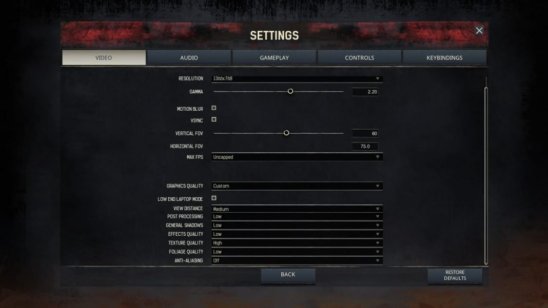 Conan Exiles Best settings for Max FPS