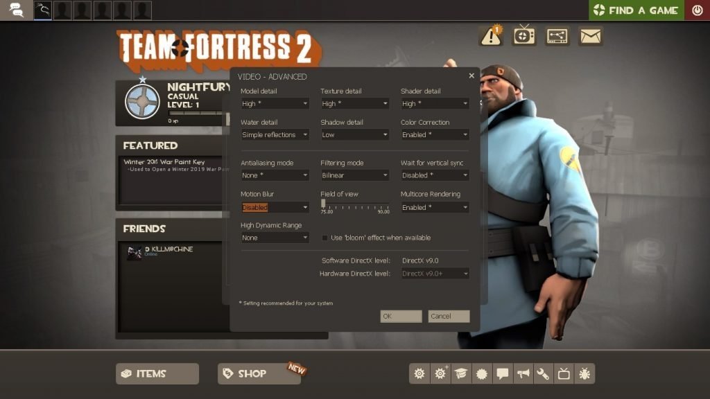 Team Fortress 2 Best Settings for Max FPS
