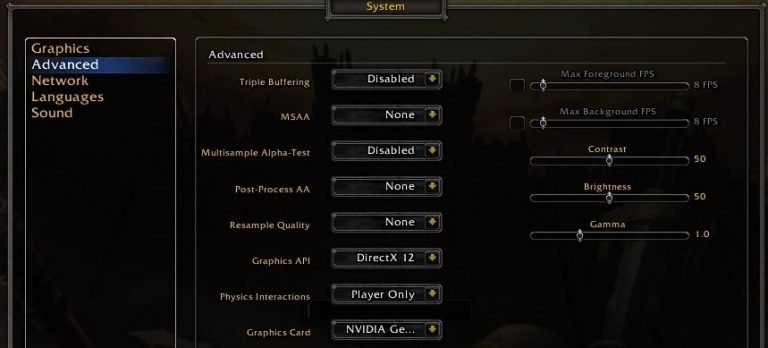 World of Warcraft Best settings for Gamers