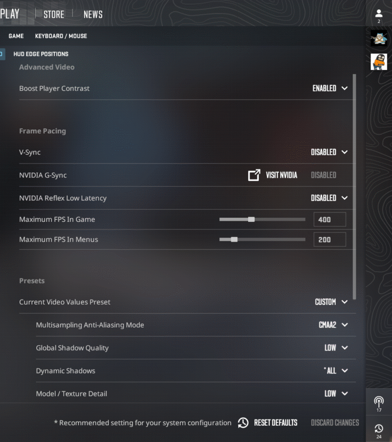 CS 2 best settings for max FPS & lag free gaming