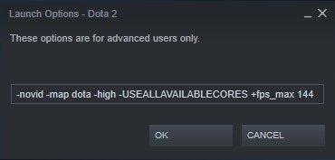 Dota 2 Steam Launch Options to Boost FPS and Fix Lag